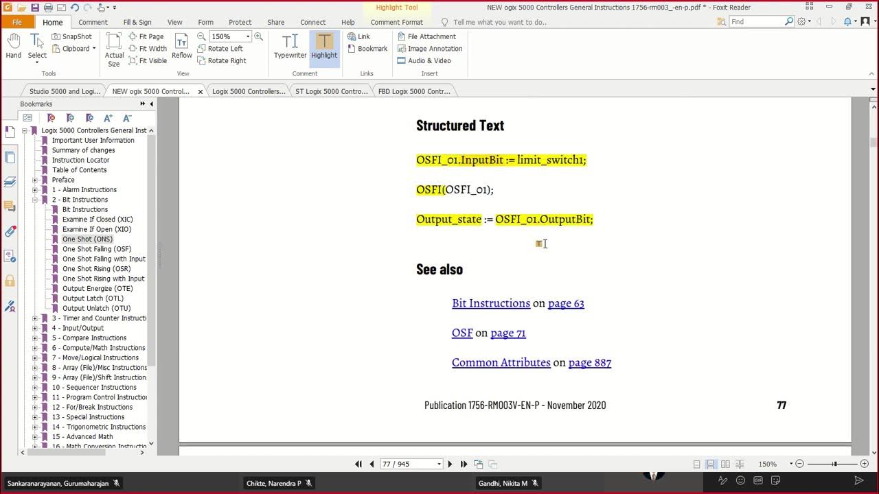 Day1 Part4 Rockwell Studio 5000 training new Instruction types in bits ...