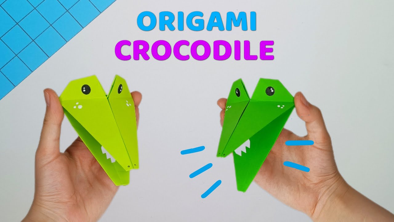 How to make an origami paper crocodile | Fun toys for kids. - YouTube