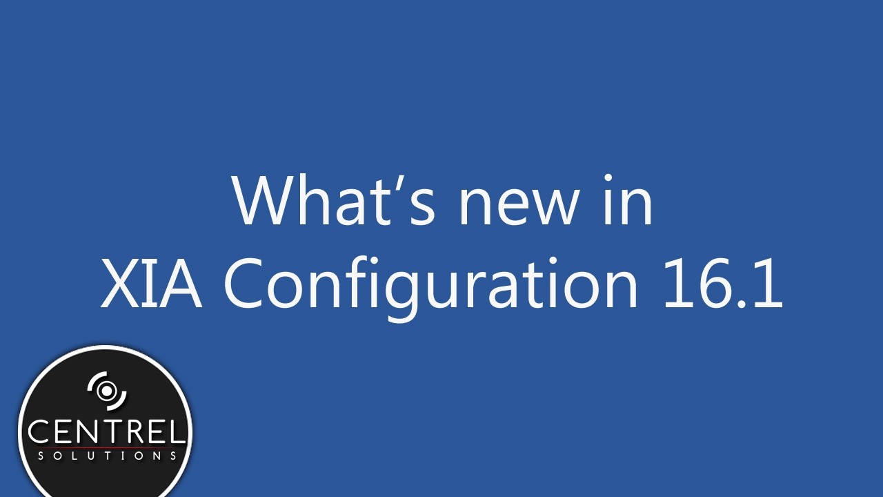 What's new in XIA Configuration v16.1 #xiaconfiguration - YouTube