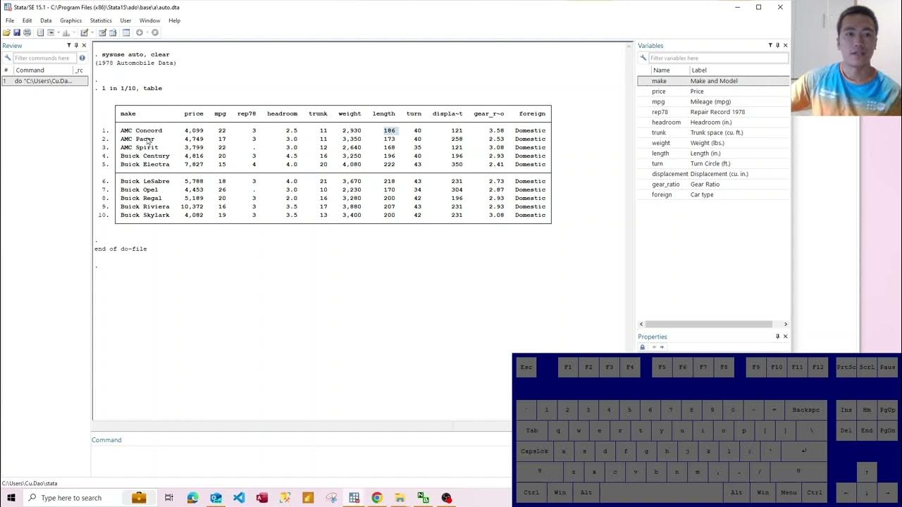 Bảo tồn biến số với câu lệnh clonevar trong Stata - YouTube