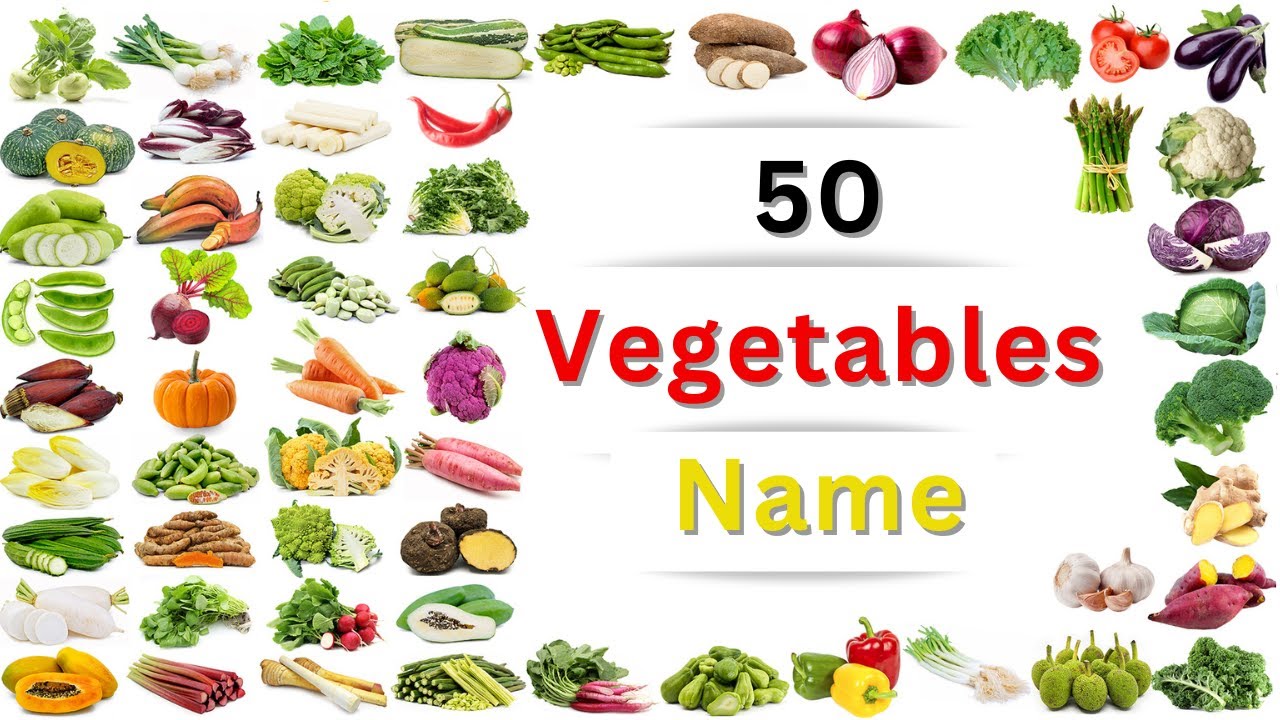 50 ! Vegetable Names In English With Pictures | Name of Different ...