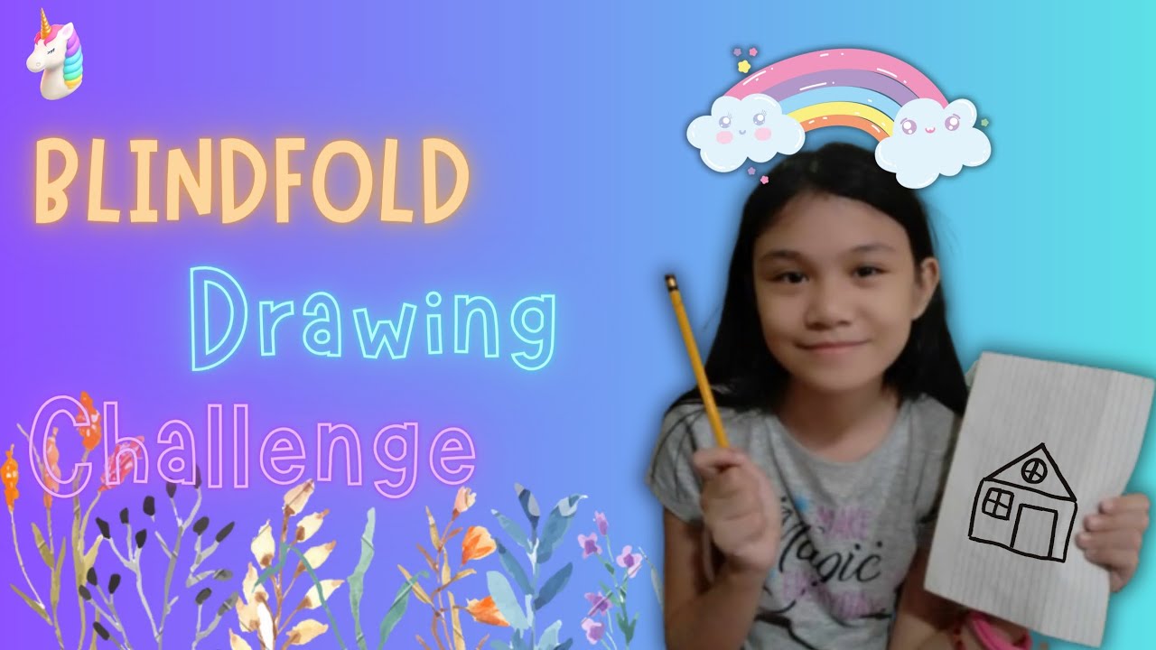 Let's play blindfold drawing challenge - YouTube