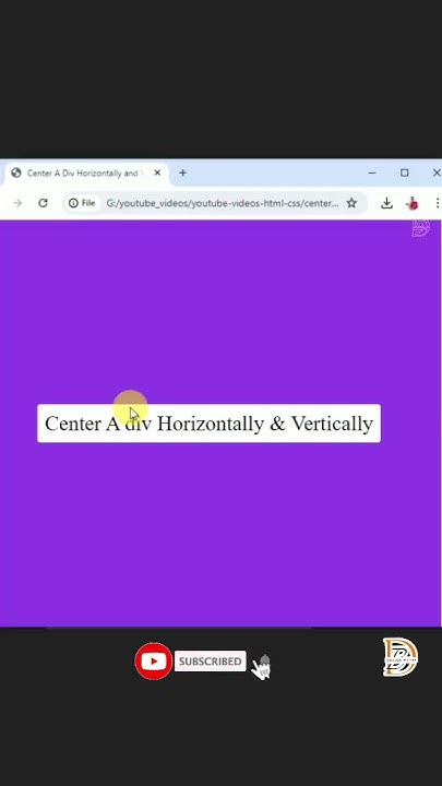 How To Center Div Horizontally And Vertically Using Html And Css Htmlshorts Shorts Youtube