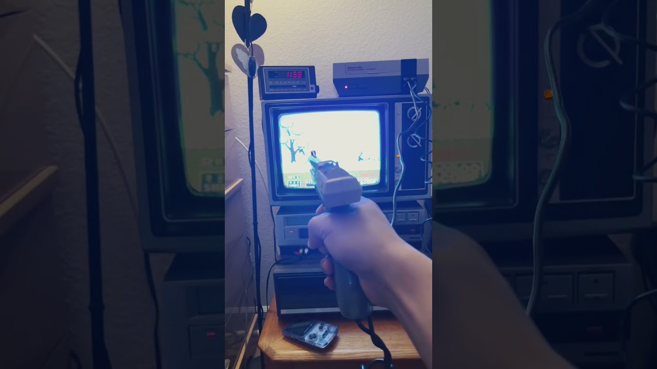 Duck Hunt NES on a CRT TV - YouTube