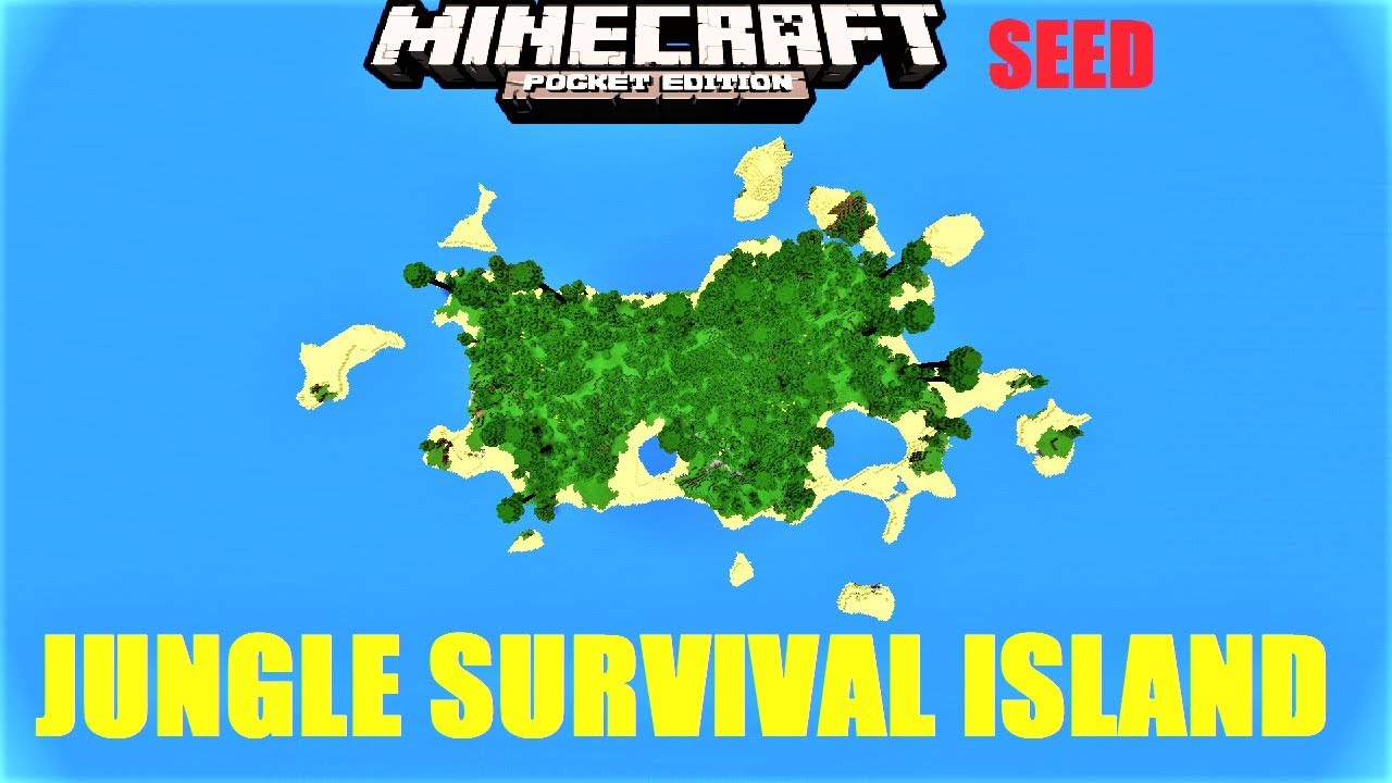 Minecraft PE - JUNGLE SURVIVAL ISLAND ! With Ocean Monument & Jungle ...