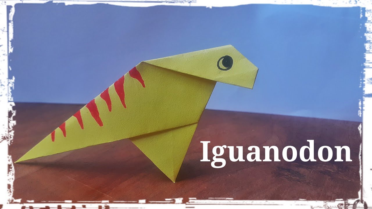 Iguanodon de Papel - Origami - YouTube