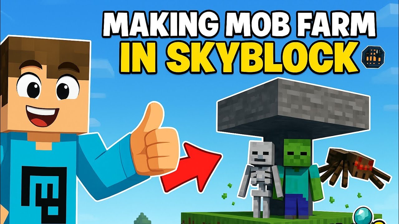I made a best mob farm in skyblock 🏡 - YouTube