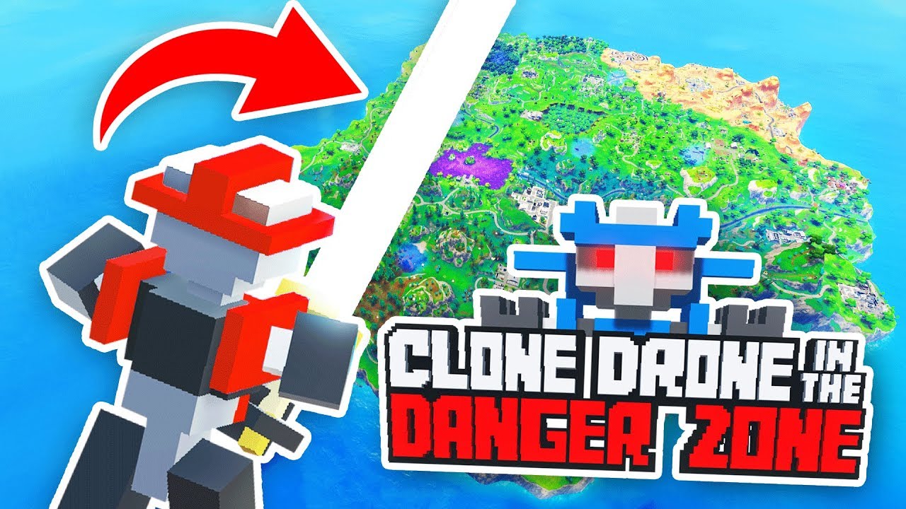 NEW BATTLE ROYALE WITH ROBOTS (Clone Drone in the Danger Zone: Last Bot ...