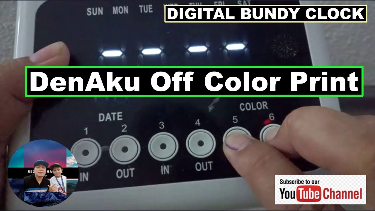 How to turn off color printing on DenAku digital Bundy clock - YouTube