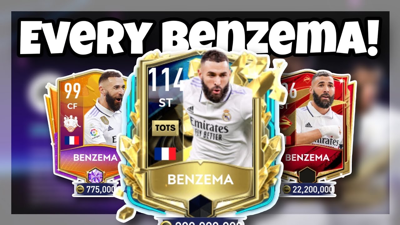 Every Benzema Card in Fifa Mobile! 🐐🇫🇷 - YouTube