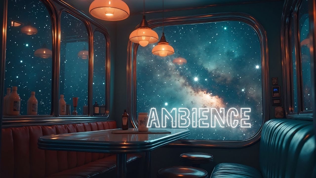 NO ADS | A Restaurant at the End of the Universe | Space Diner Ambience ...