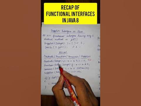 Recap of functional interfaces in Java 8 #java #javaprogramming # ...