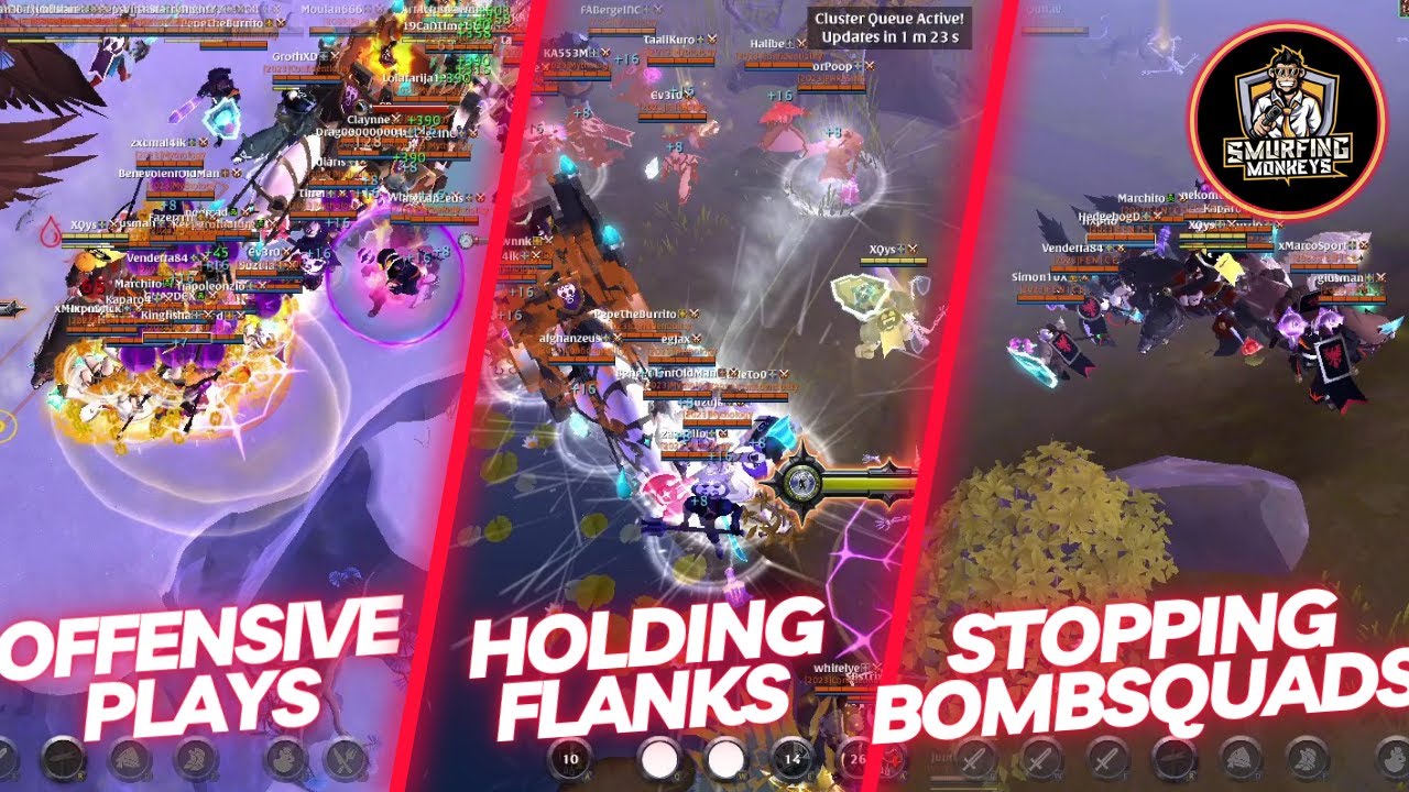 Banger Fight Against 4 Zergs with The Shine of Defensive Tanks | Albion ...