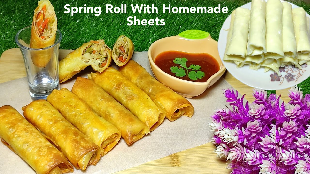 Chicken Spring Rolls Recipe | Ramadan Special Roll Recipe | Vegetables ...