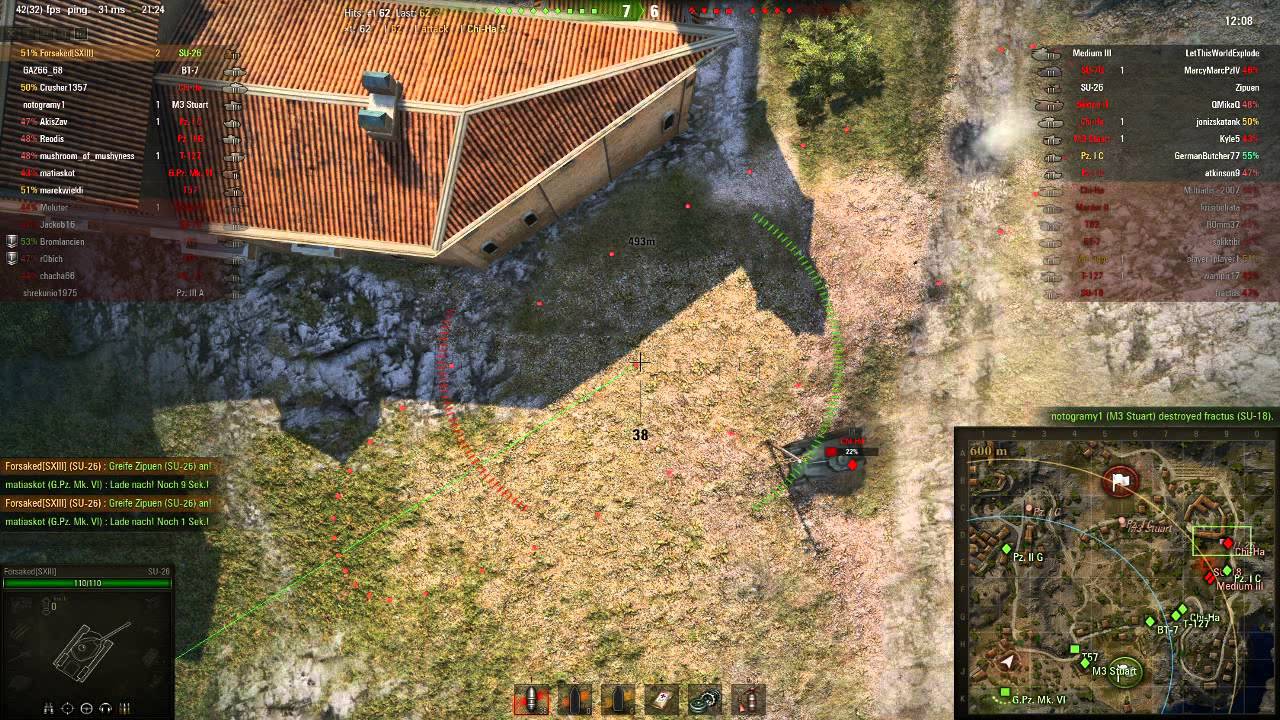 World of Tanks: SU-26, Soviet Tier III artillery [6 kills, 487 dmg ...