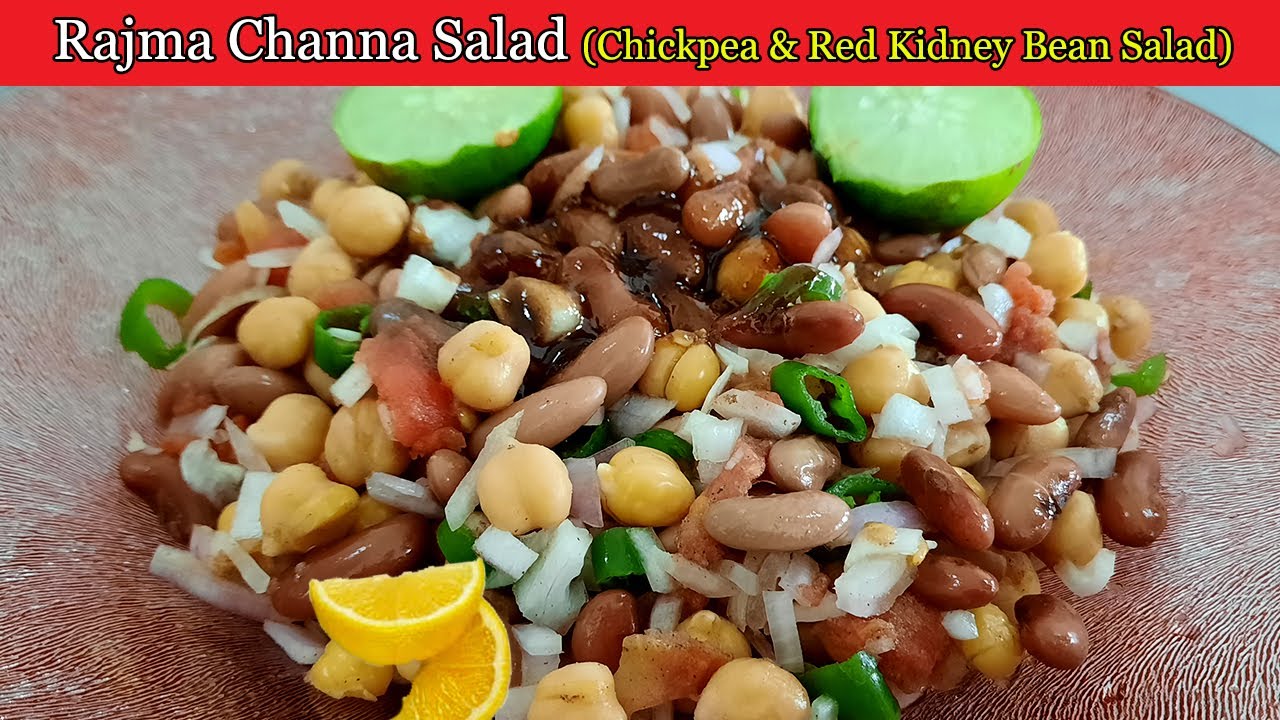 Rajma Channa Salad | Chickpea & Red Kidney Beans (Rajma) Salad Recipe ...