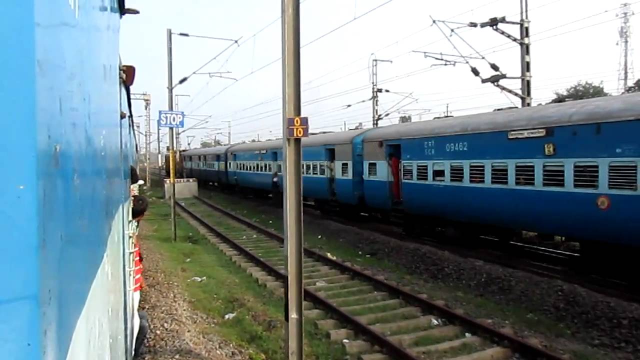 Parallel action : Visakha Express overtaking Visakhapatnam Kirandul ...