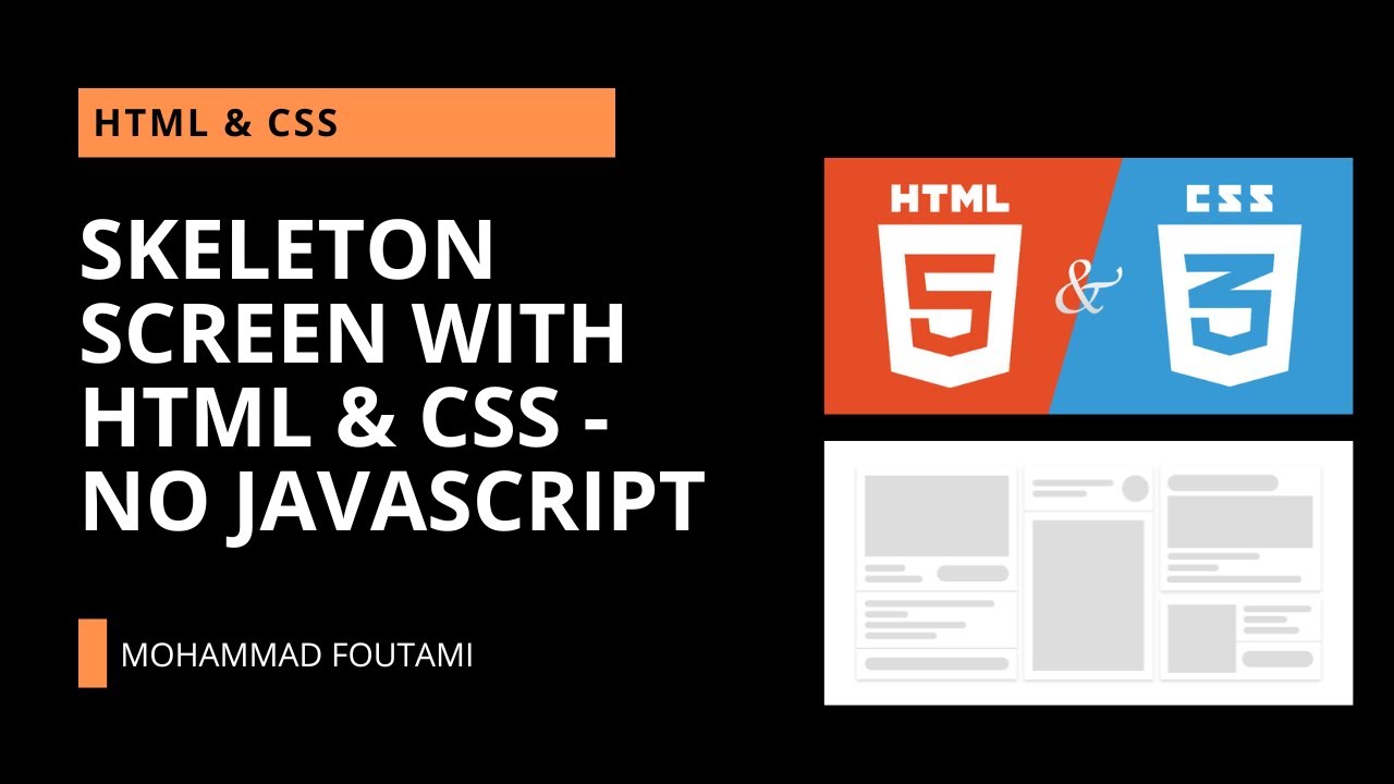 Skeleton Screen Loading Effect With Html And Css Without Java Script 6730
