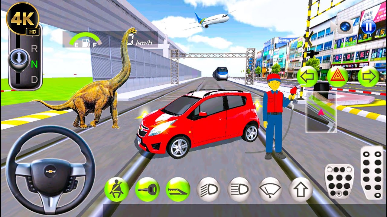 Super Red Mini Car Funny Gas Refuel Driving Gameplay - 3D Driving Class ...