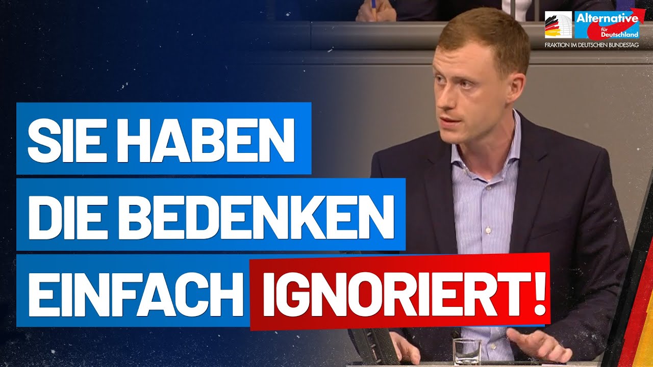 Sie haben alle Bedenken einfach ignoriert! - Jan Wenzel Schmidt - AfD ...