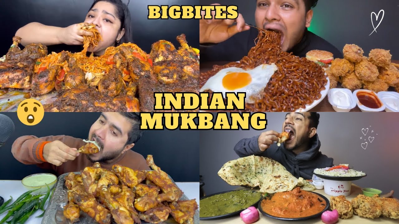 INDIAN MUKBANG COMPILATION 😮😳| BIGBITES ASMR | ASMR Compilation | LETS ...