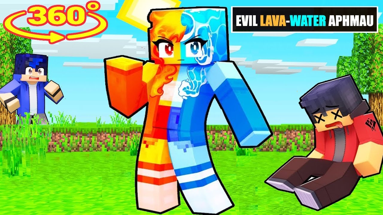 EVIL LAVA-WATER APHMAU in Minecraft 360° ? - YouTube