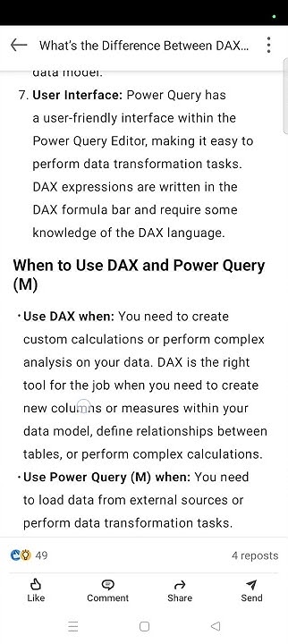 DAX vs Power Query (M language) #dax #powerbi #pl300 #powerquery # ...