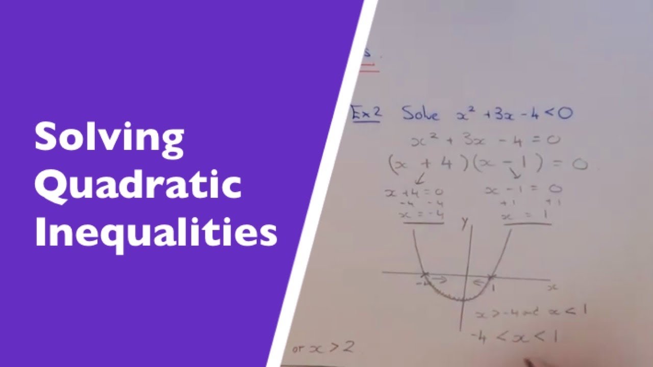 How To Solve Quadratic Inequalities Such As X 2 3x 10 Less Than 10