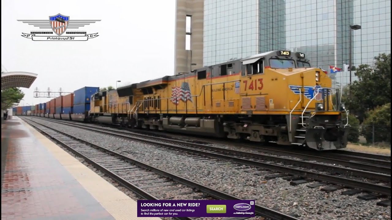 Westbound Union Pacific Intermodal Train-Dallas, Texas - YouTube