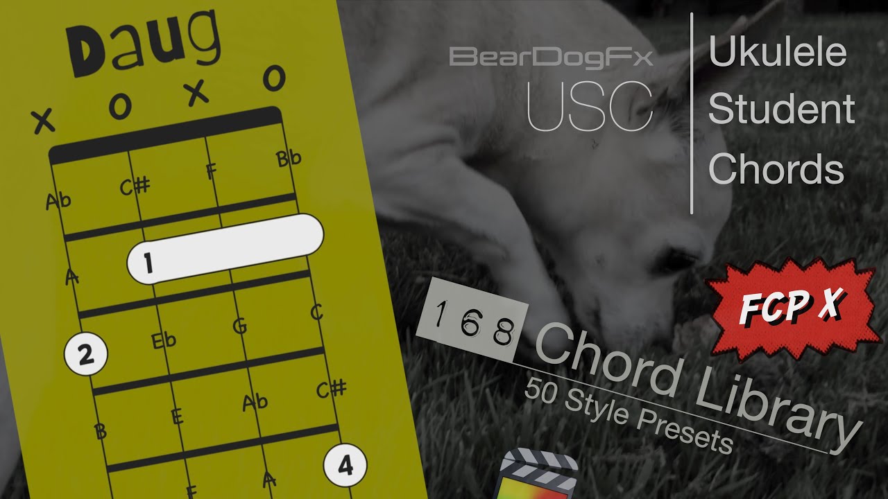 🎵 Ukulele Plugin with 168 PREBUILT CHORD LIBRARY for Final Cut Pro X ...