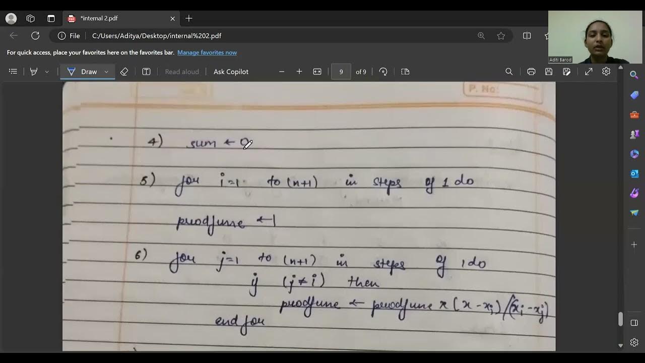 LAGRANGE'S INTERPOLATION METHOD || CONM || Internal 2_Q5 - YouTube