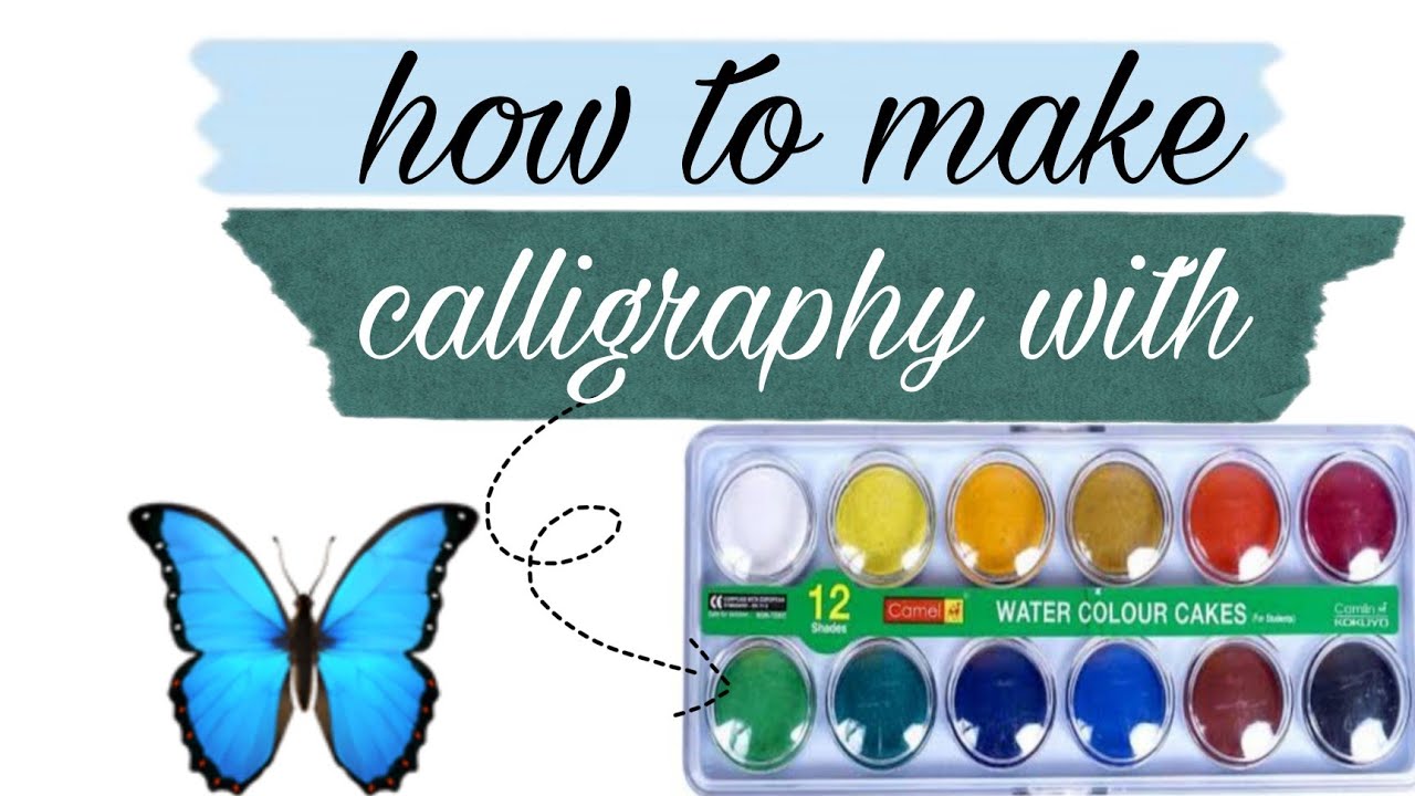 how to make calligraphy with painting colour - YouTube