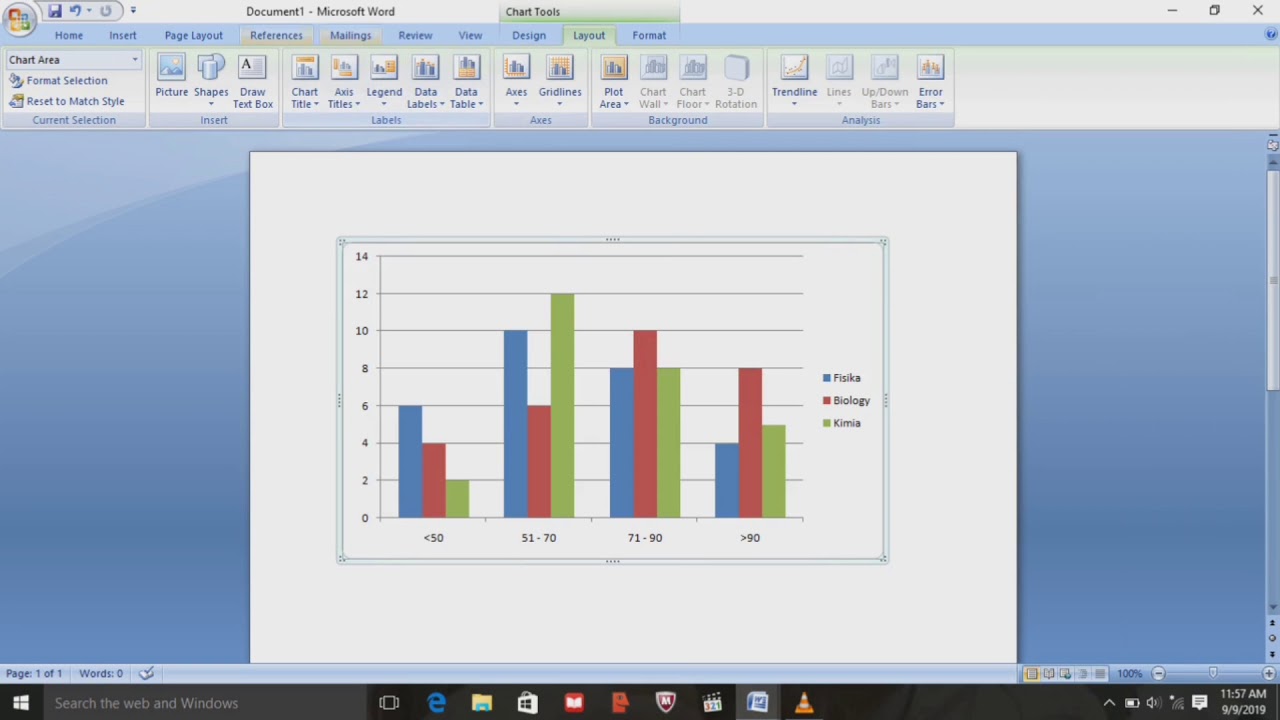 CARA MEMBUAT GRAFIK ATAU DIAGRAM MENGGUNAKAN WORD DAN EXCEL (BTIK ...