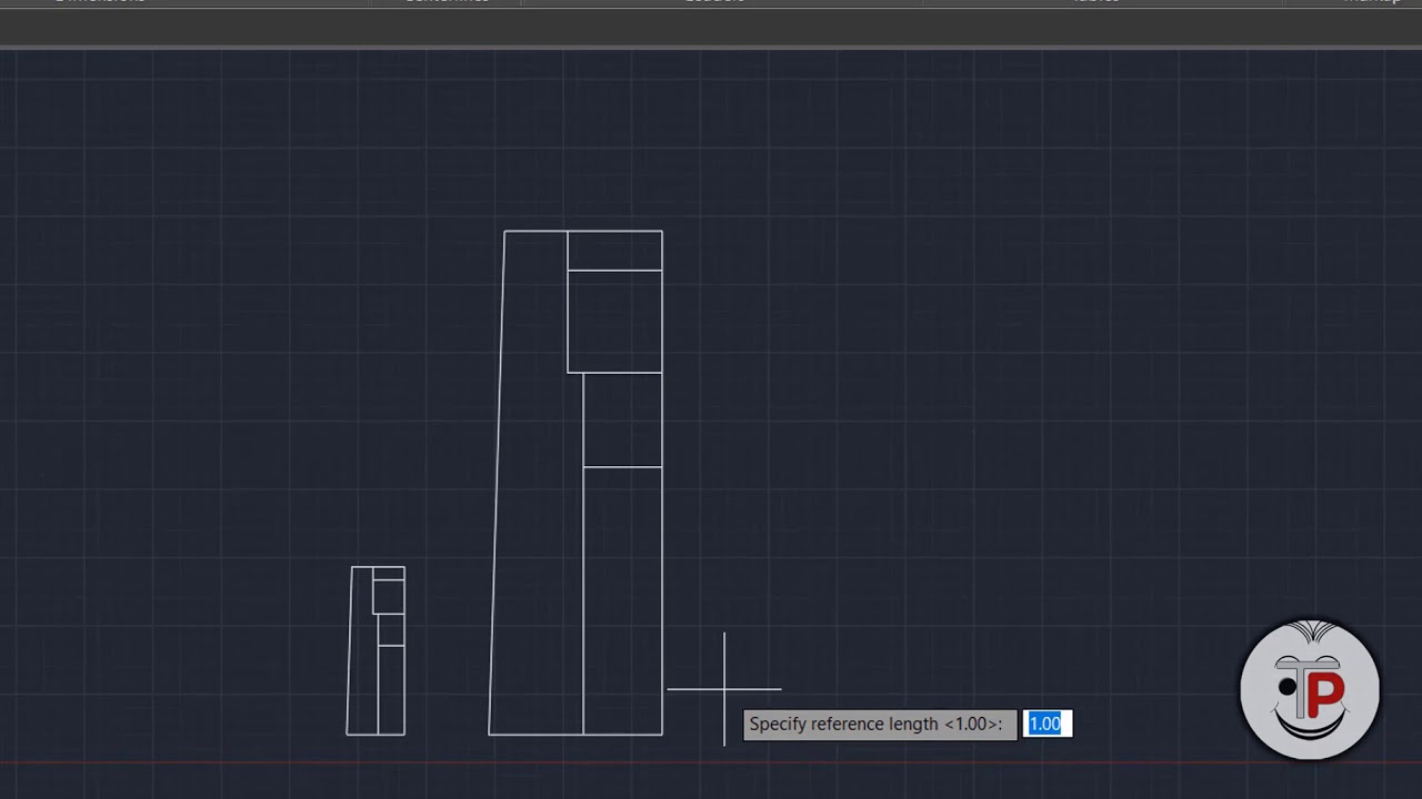 Scale an object in autocad with reference quickly and easily - YouTube