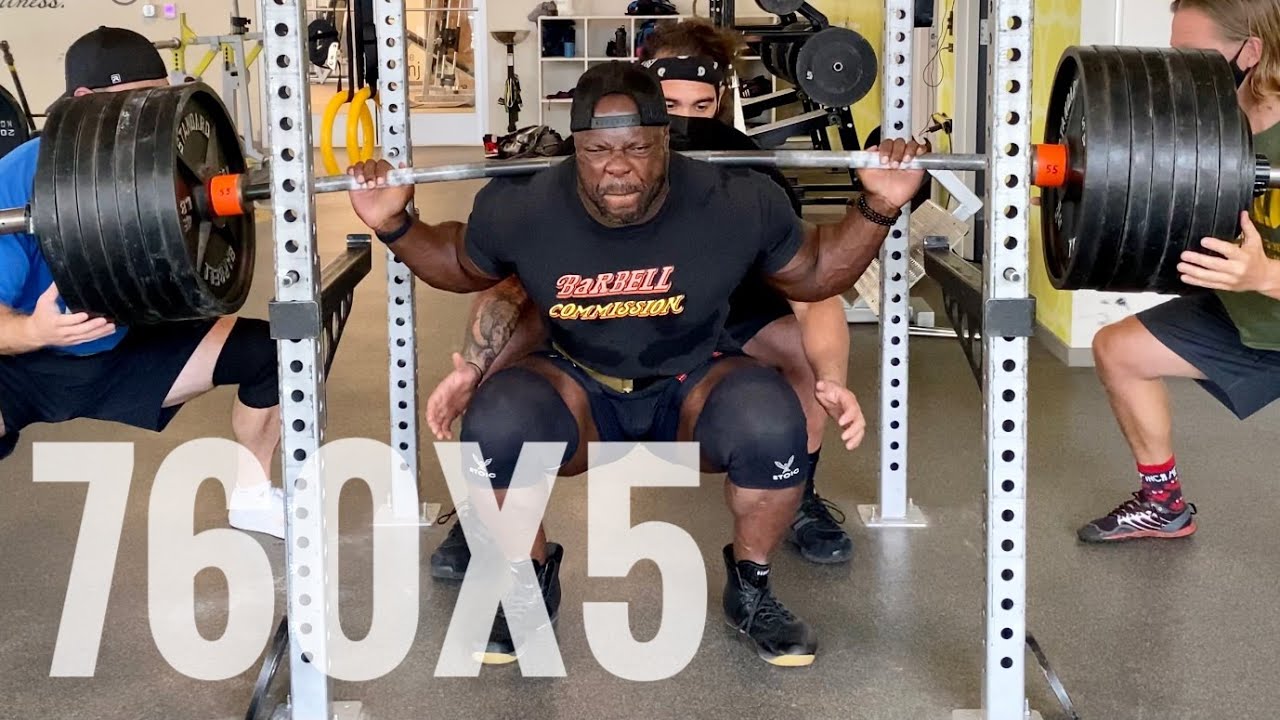 760 lbs x 5 New 5 Rep Max Raw Squat - YouTube