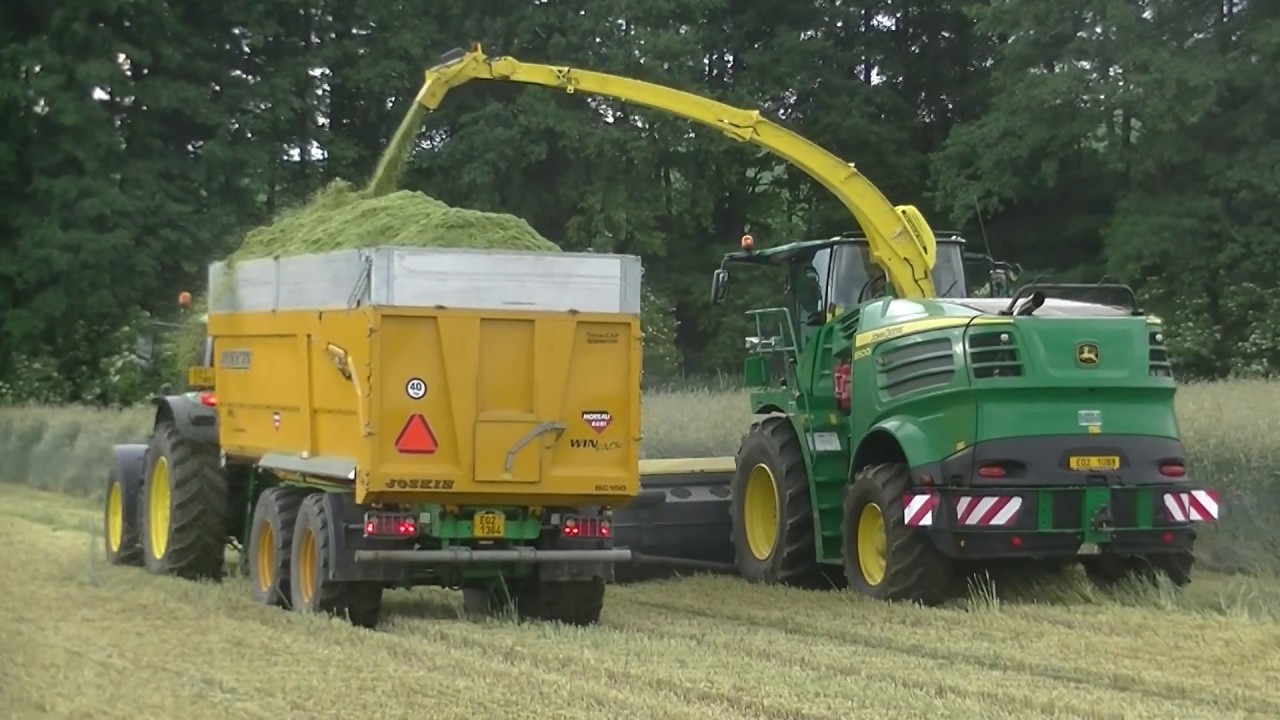 Sklizeň Žita 2020 s John Deere 8500i + Zurn Profi Cut 700 - YouTube