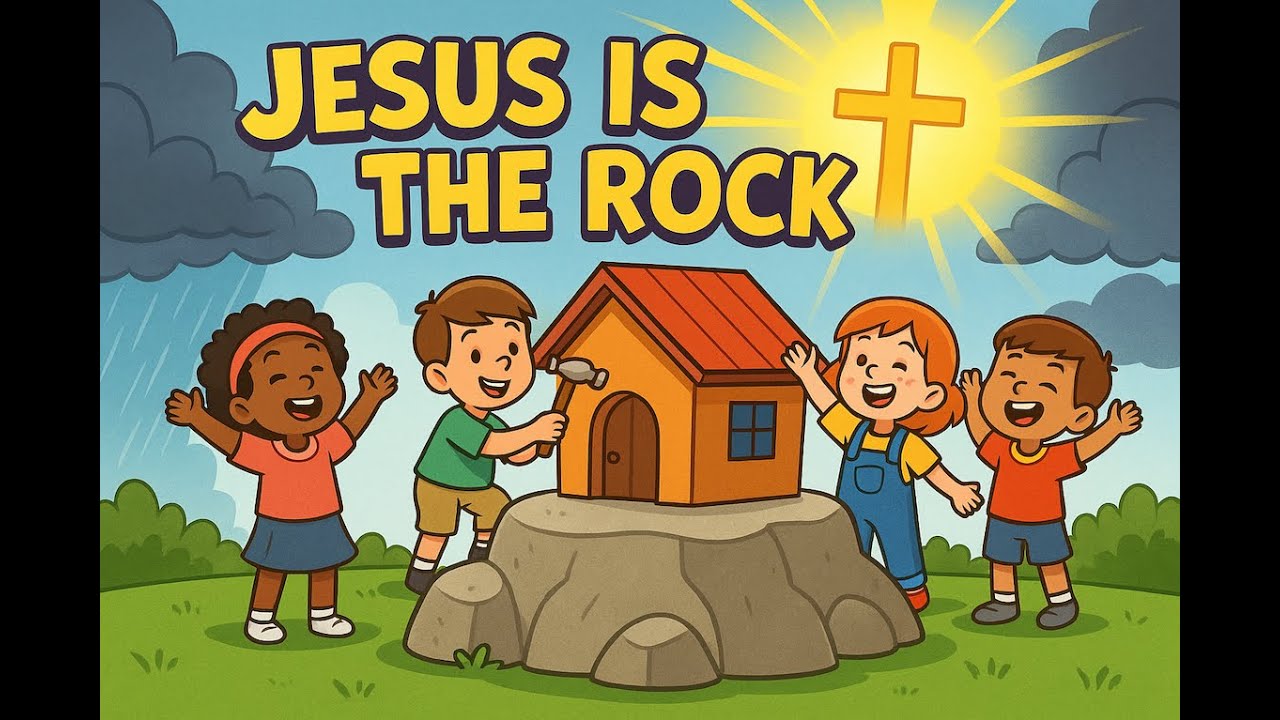 Jesus Is the Rock 🪨 | Christian Kids Song on Matthew 7:24–27 - YouTube