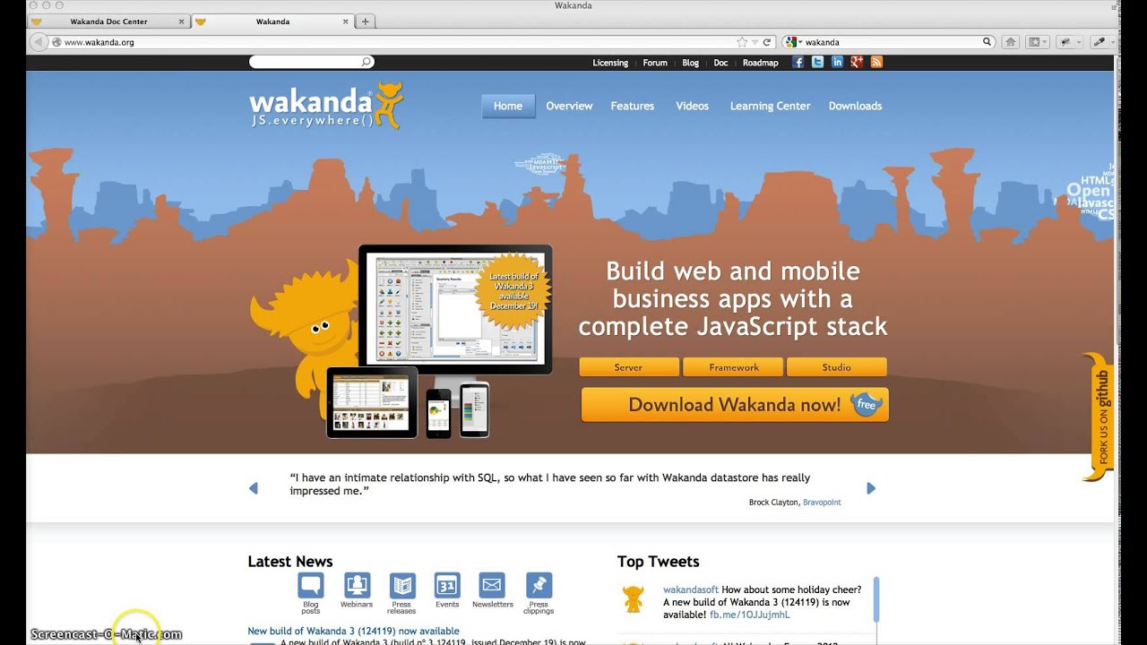 Starting JS with wakanda !! - YouTube