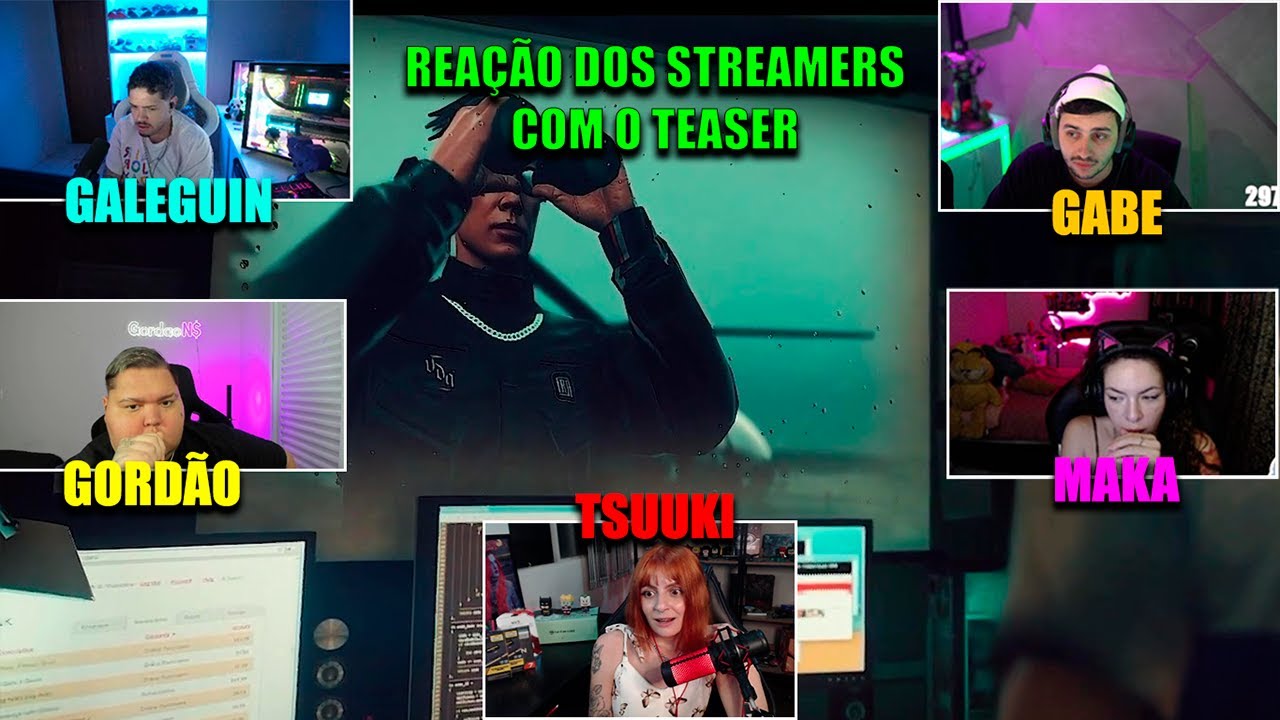 REAÇÃO DE TODOS OS STREAMERS COM O TEASER (TEORIAS?) - YouTube