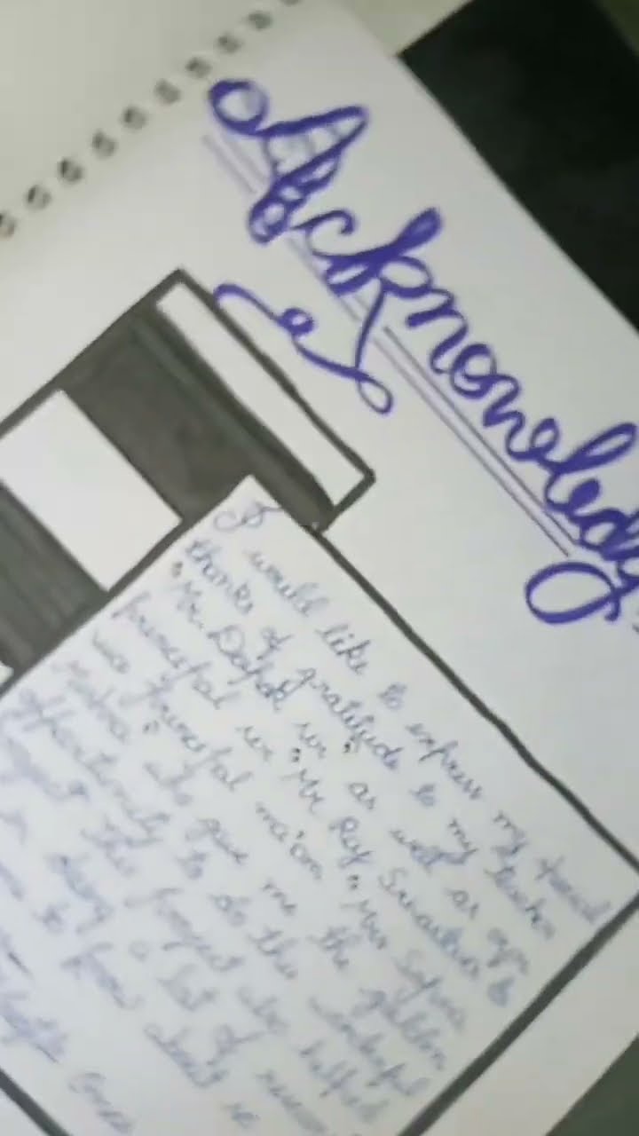 Acknowledgement page design#yt short#🙂 Please like share and subscribe ...