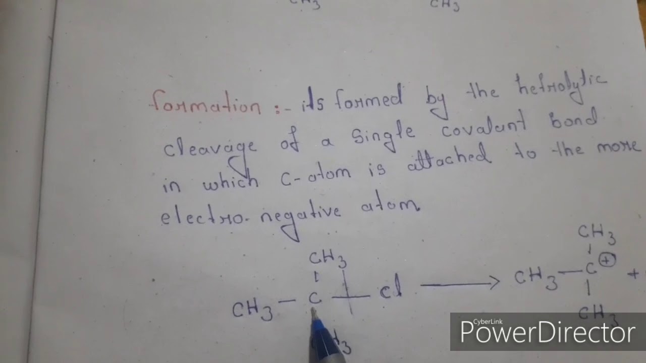 Formation stability and geometry of carbocation - YouTube