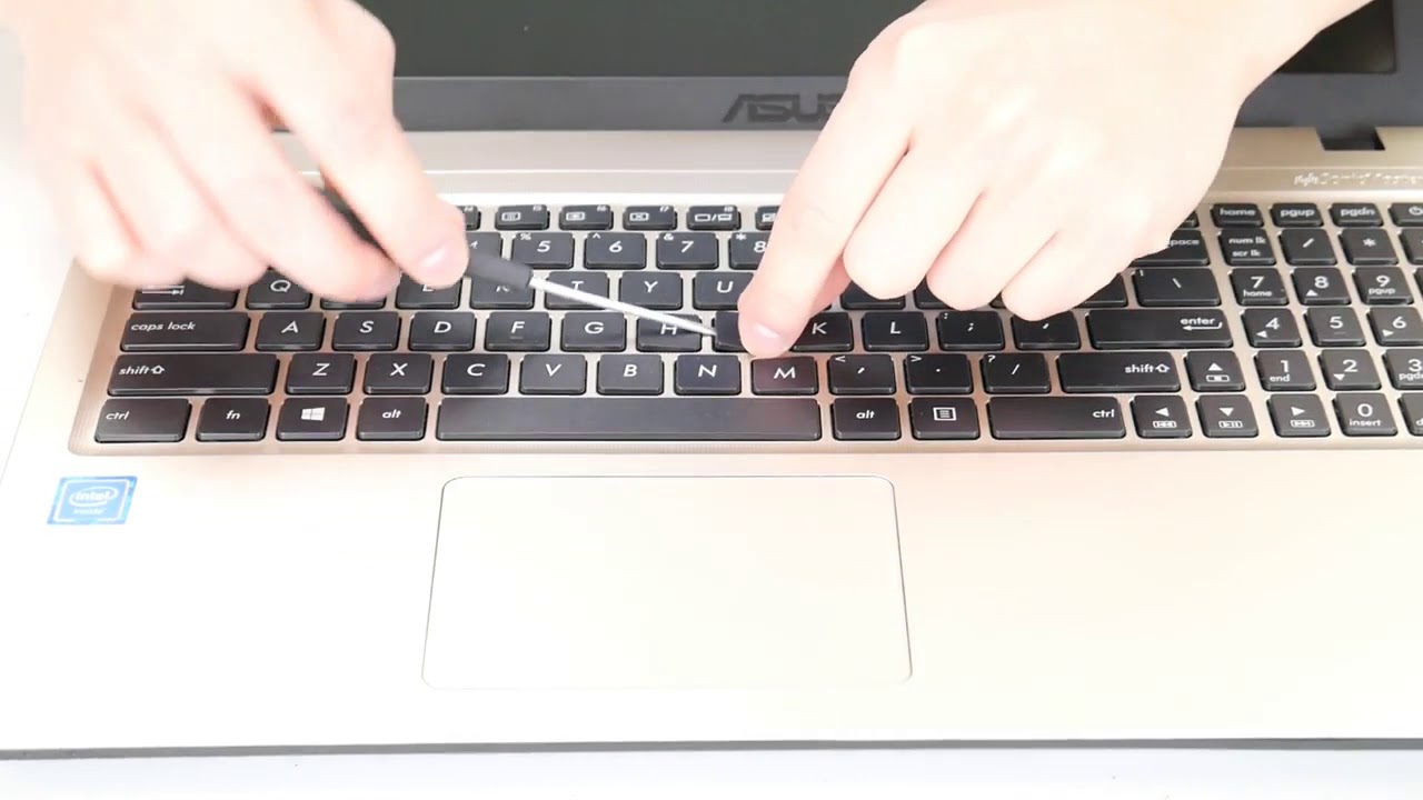 How To Fix Replace Keyboard Key - Asus R540 Laptop - YouTube