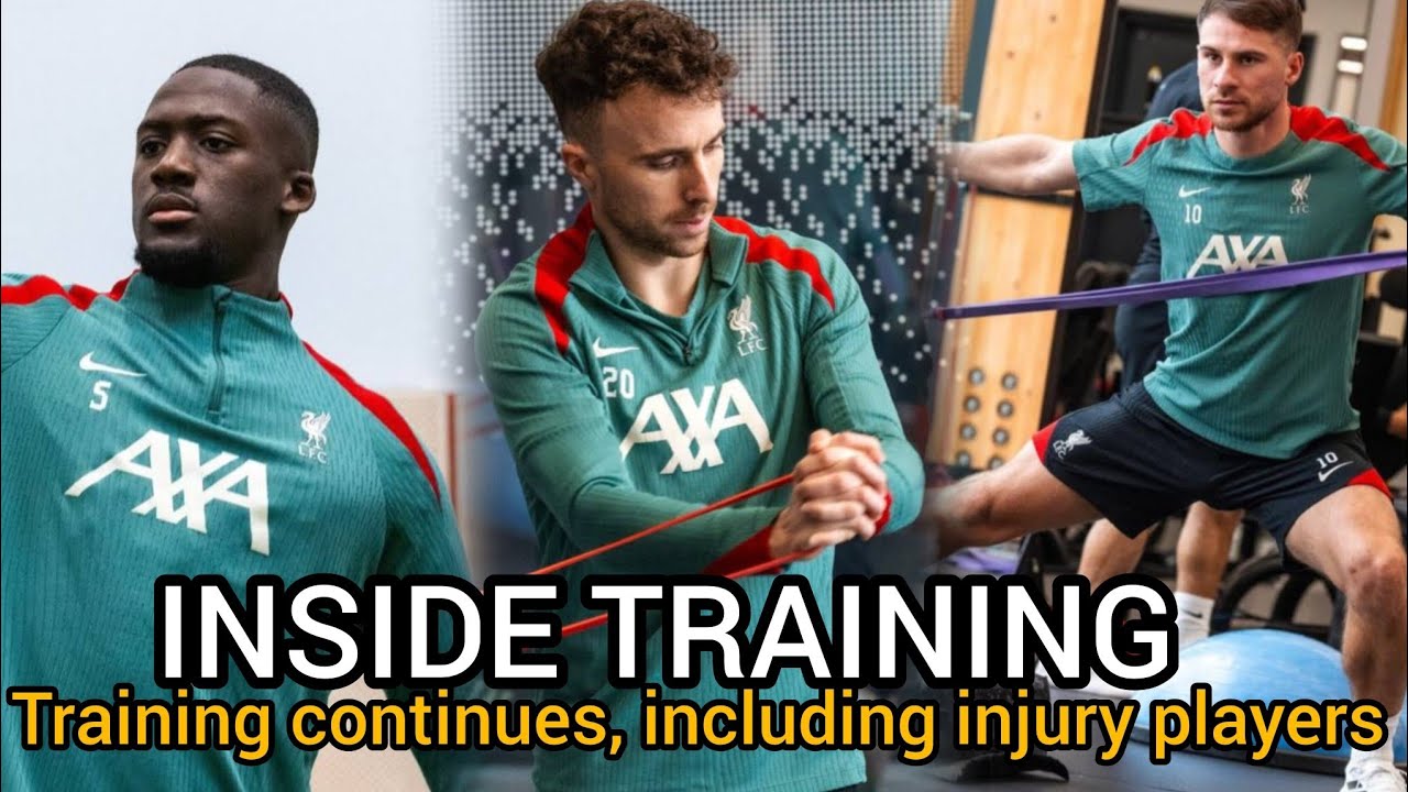 INSIDE TRAINING | Konate, Tsimikas, Bradley & Diago Jota in preparation to face Everton - YouTube