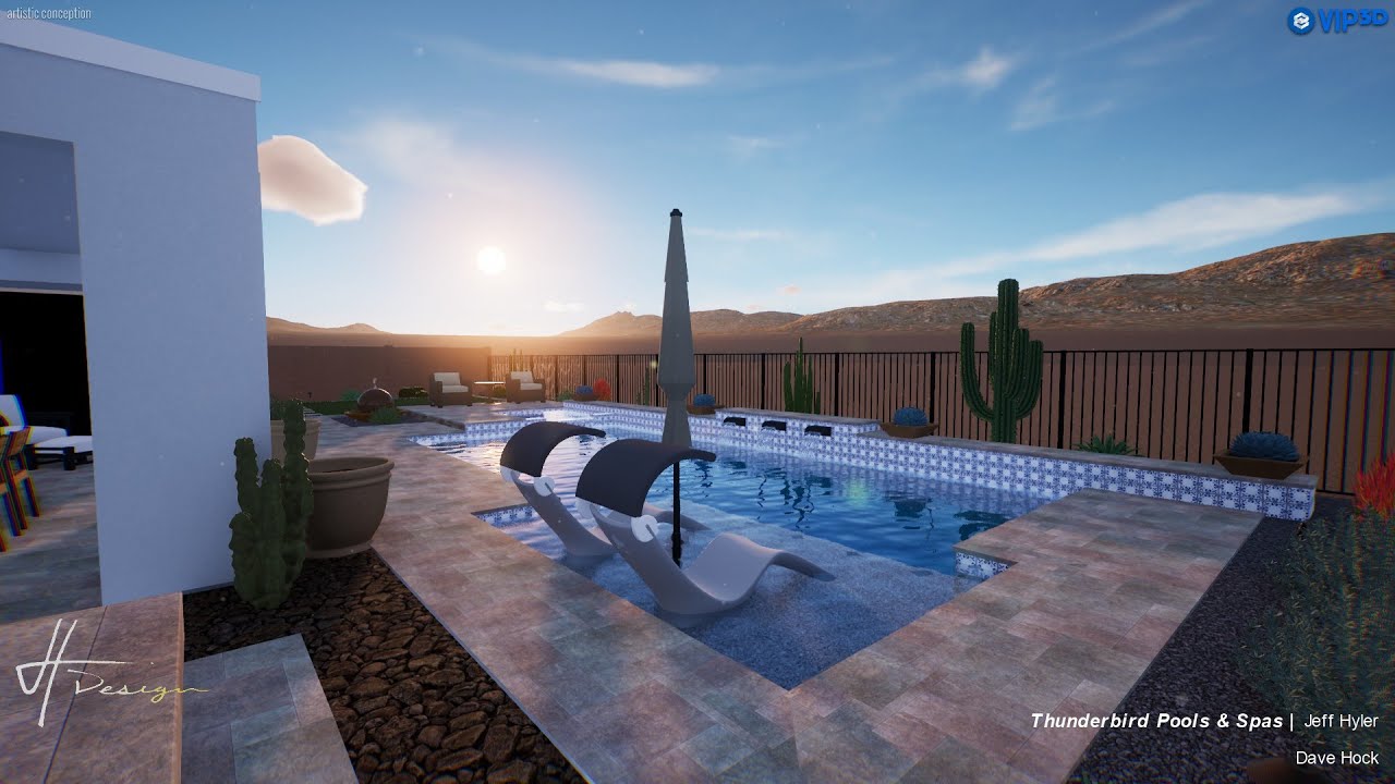 Hock Design Concept- Thunderbird Pools & Spas - YouTube
