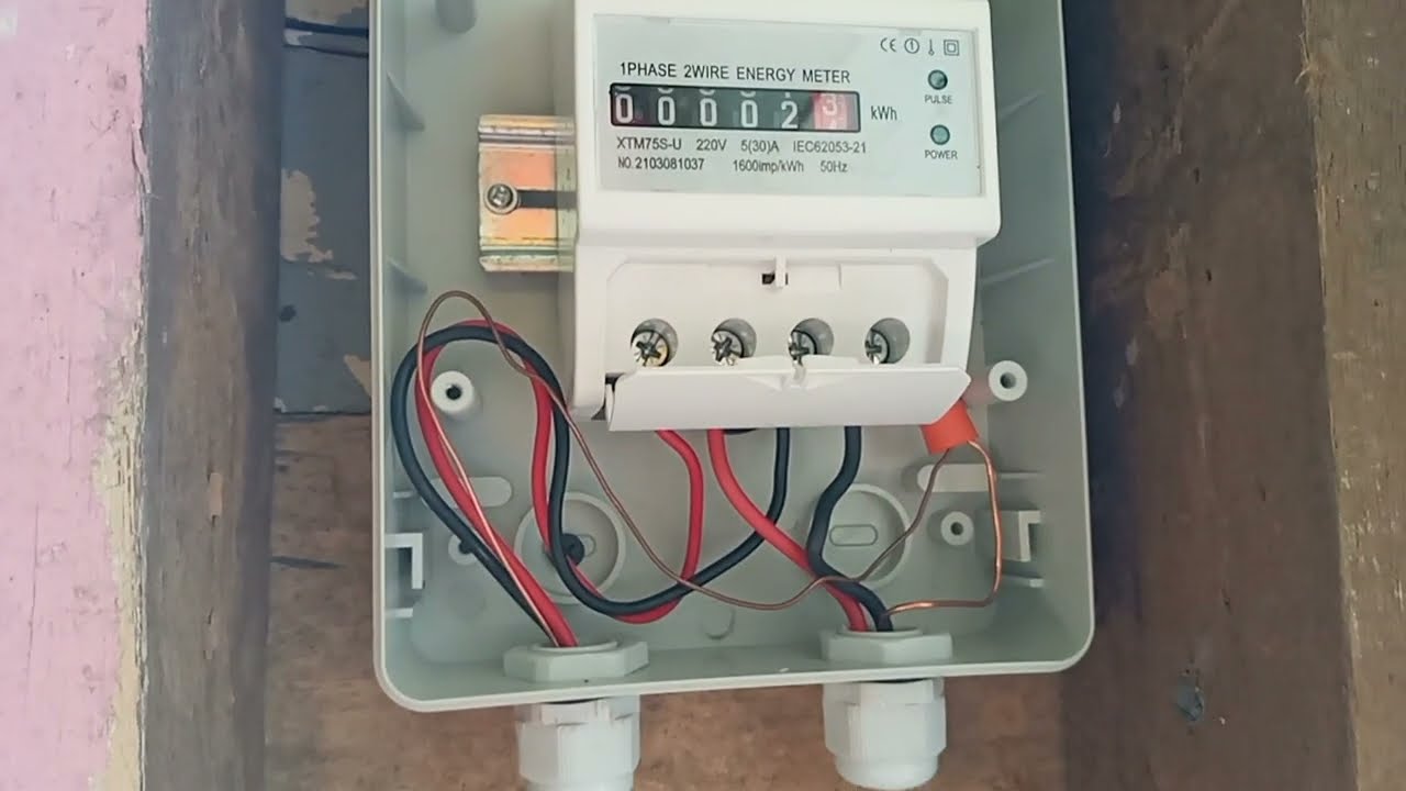 KWH Analog Energy Meter - YouTube