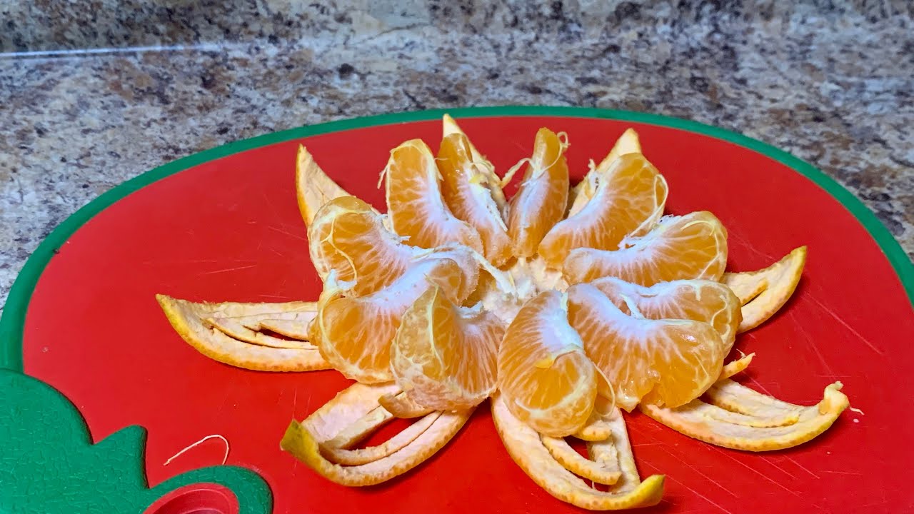 Amazing Orange carving flower design _ Easy and simple design carving ...