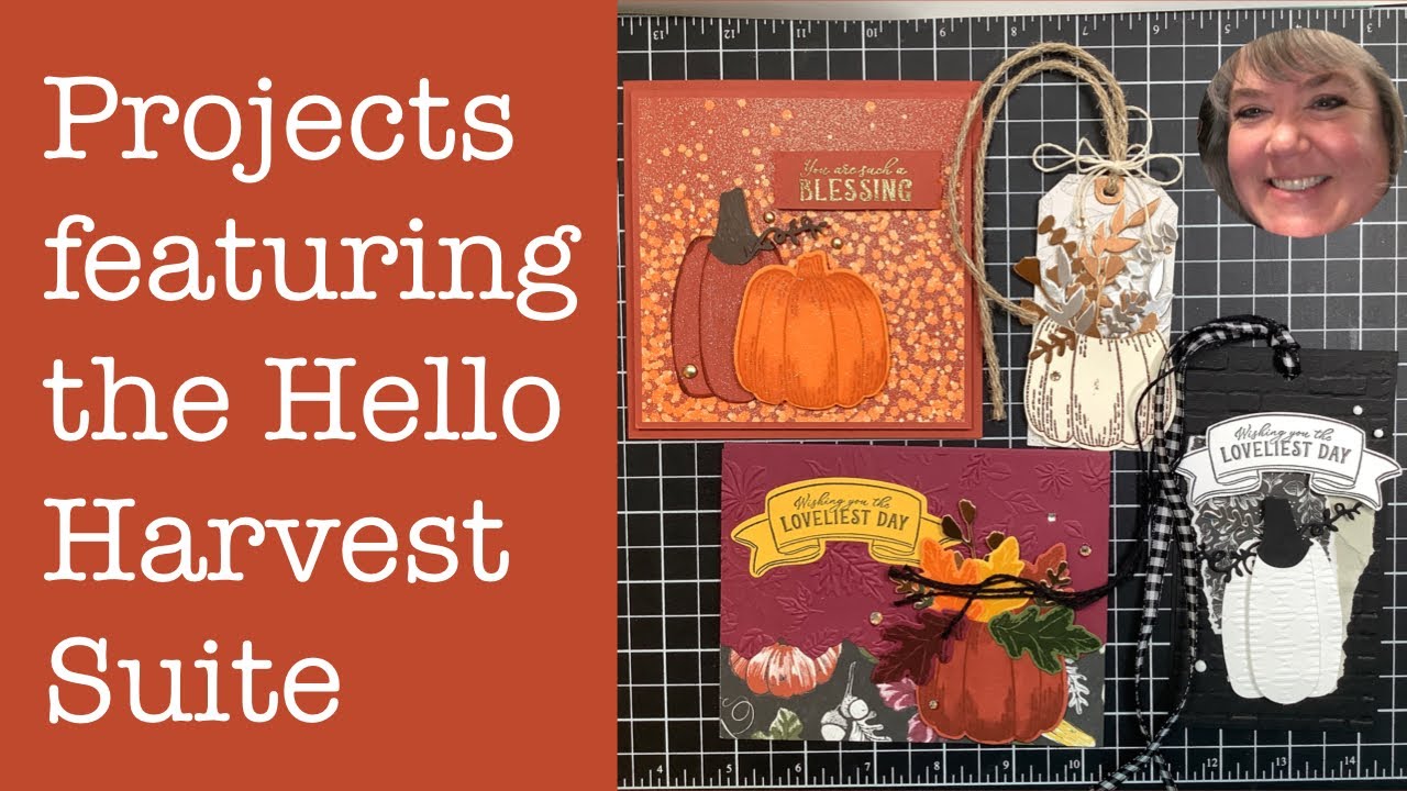 Hello Harvest Suite Projects - cards and tags! - YouTube