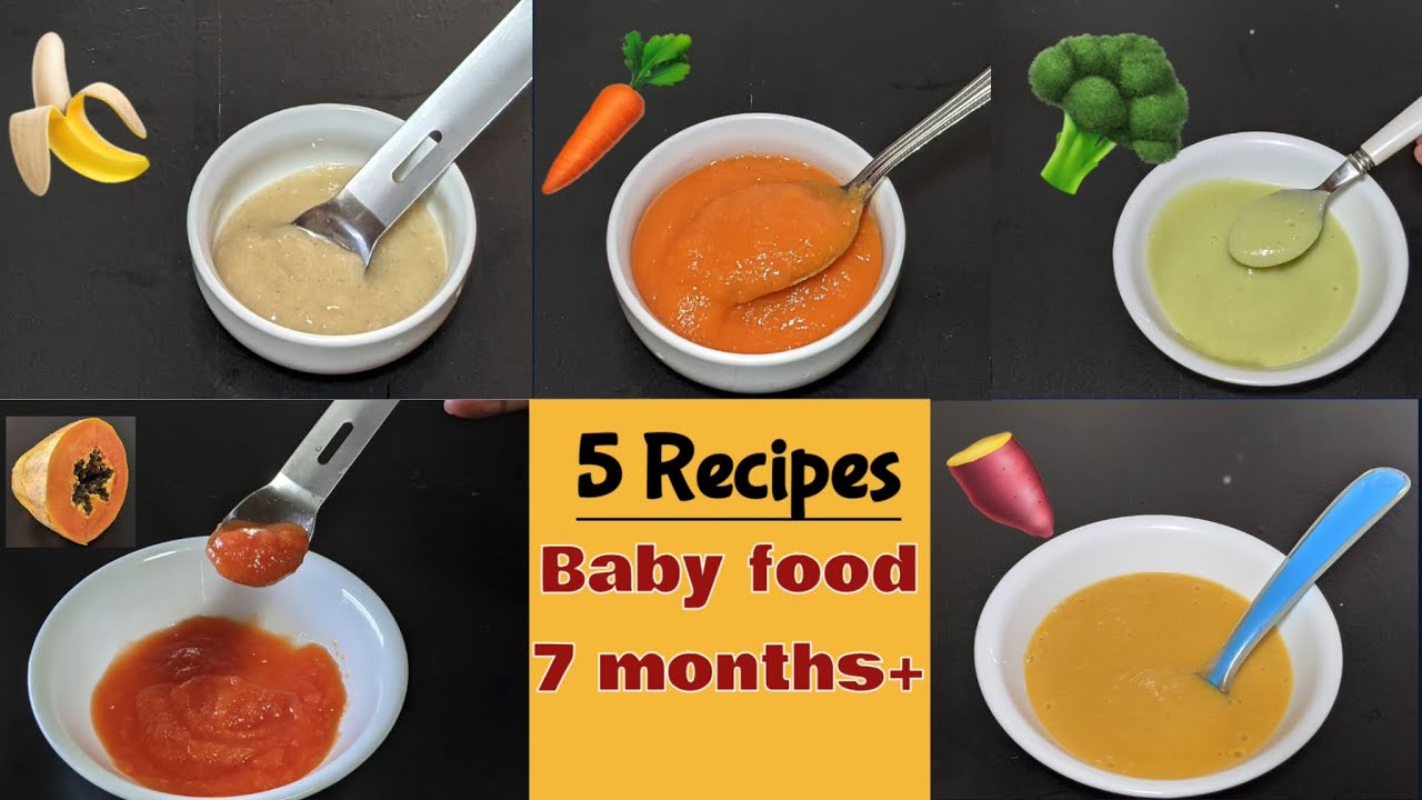 7 months Baby Food Recipes | WHAT I GAVE MY 7 MONTHS OLD | 5 recipes ...