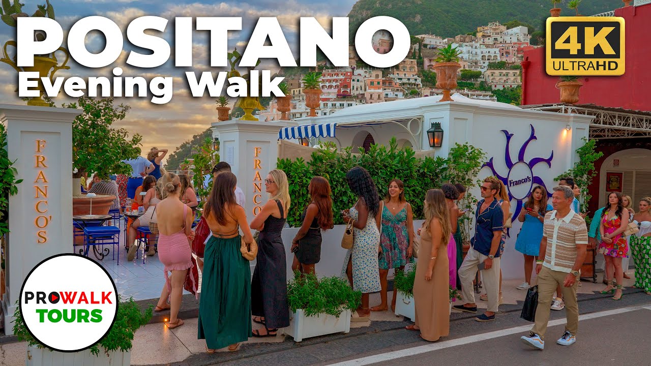Positano Evening Walk: 4K 60fps Italian Beauty - with Captions - YouTube
