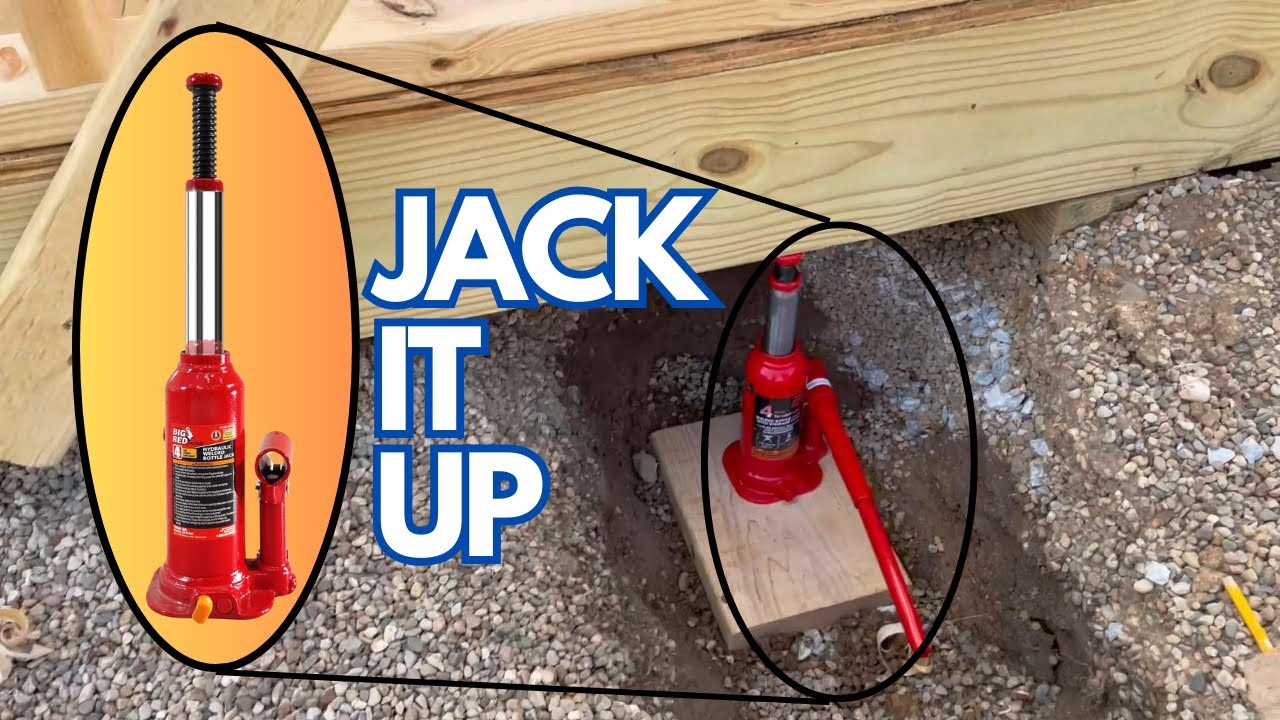 EASY Way to Level a Shed with a Bottle Jack (4-Ton Torin Overview ...